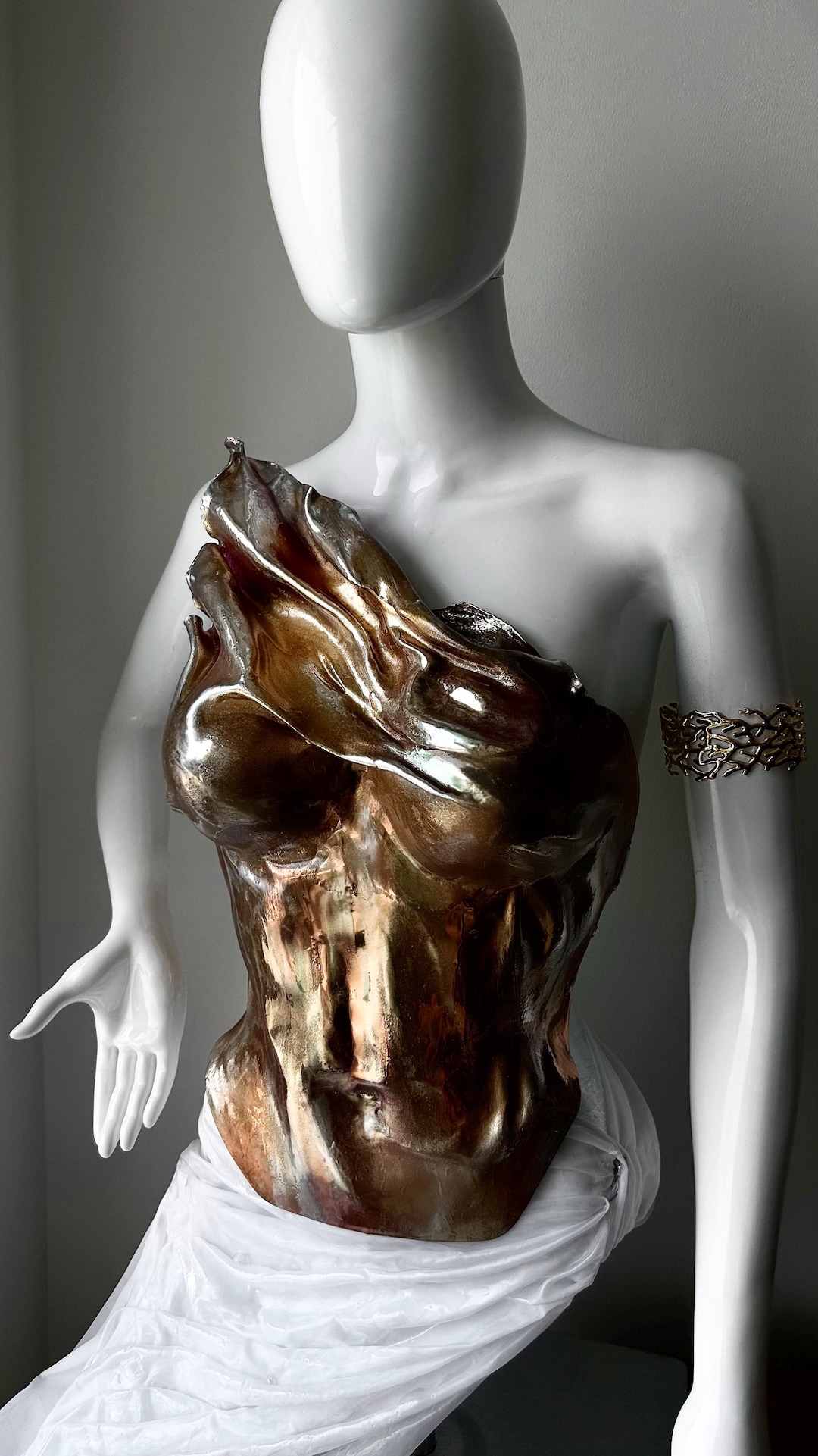 Ancient Bronze Bustier Corset, Copper Custom Handmade Breastplate ...