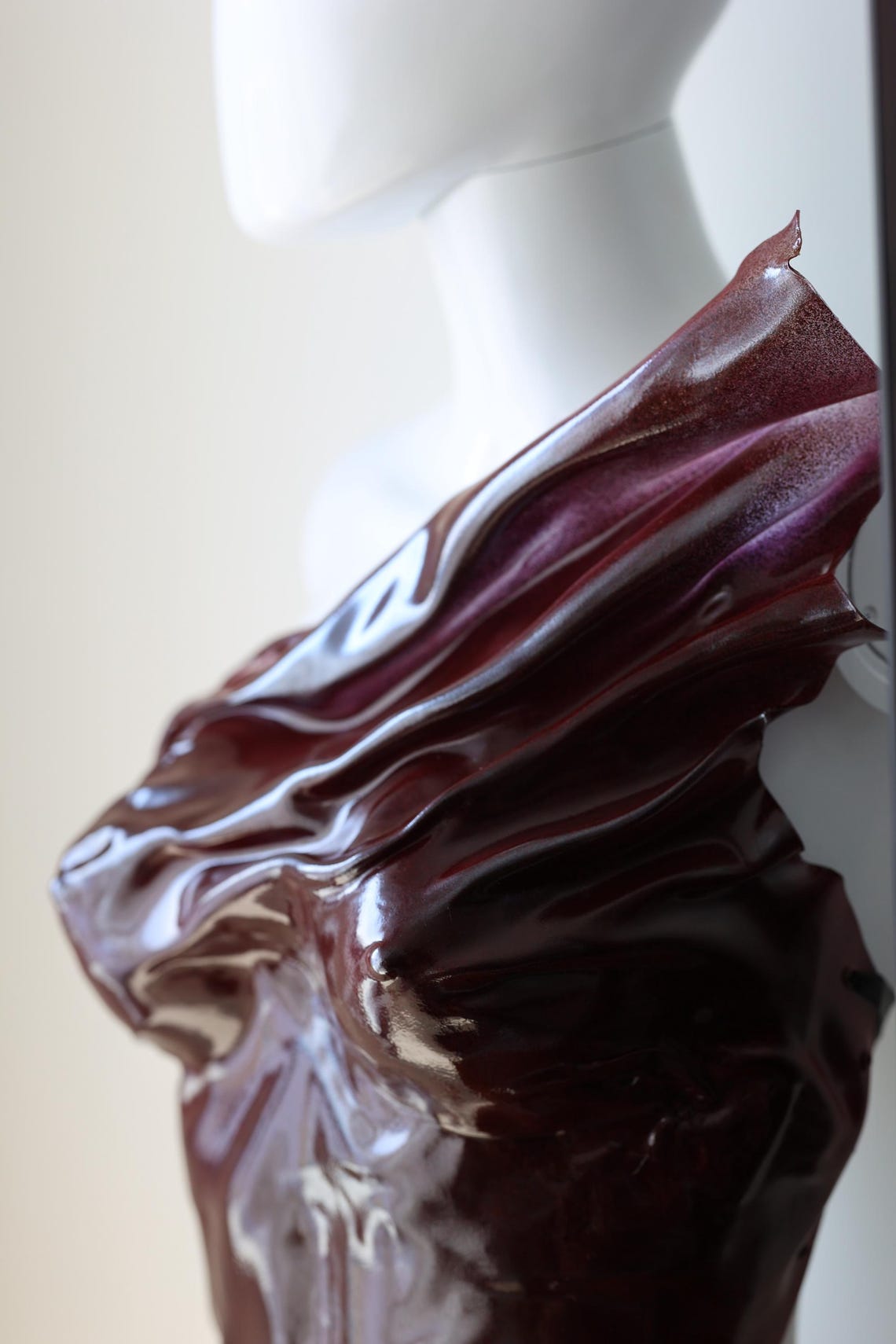 Burgundy Plastic Custom Corset Bustier Top, Breastplate Armor Costumes ...
