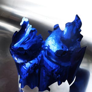 Blue Acrylic Corset, Photoshoot Outfit, Cuirass Multicolored Corset Top ...