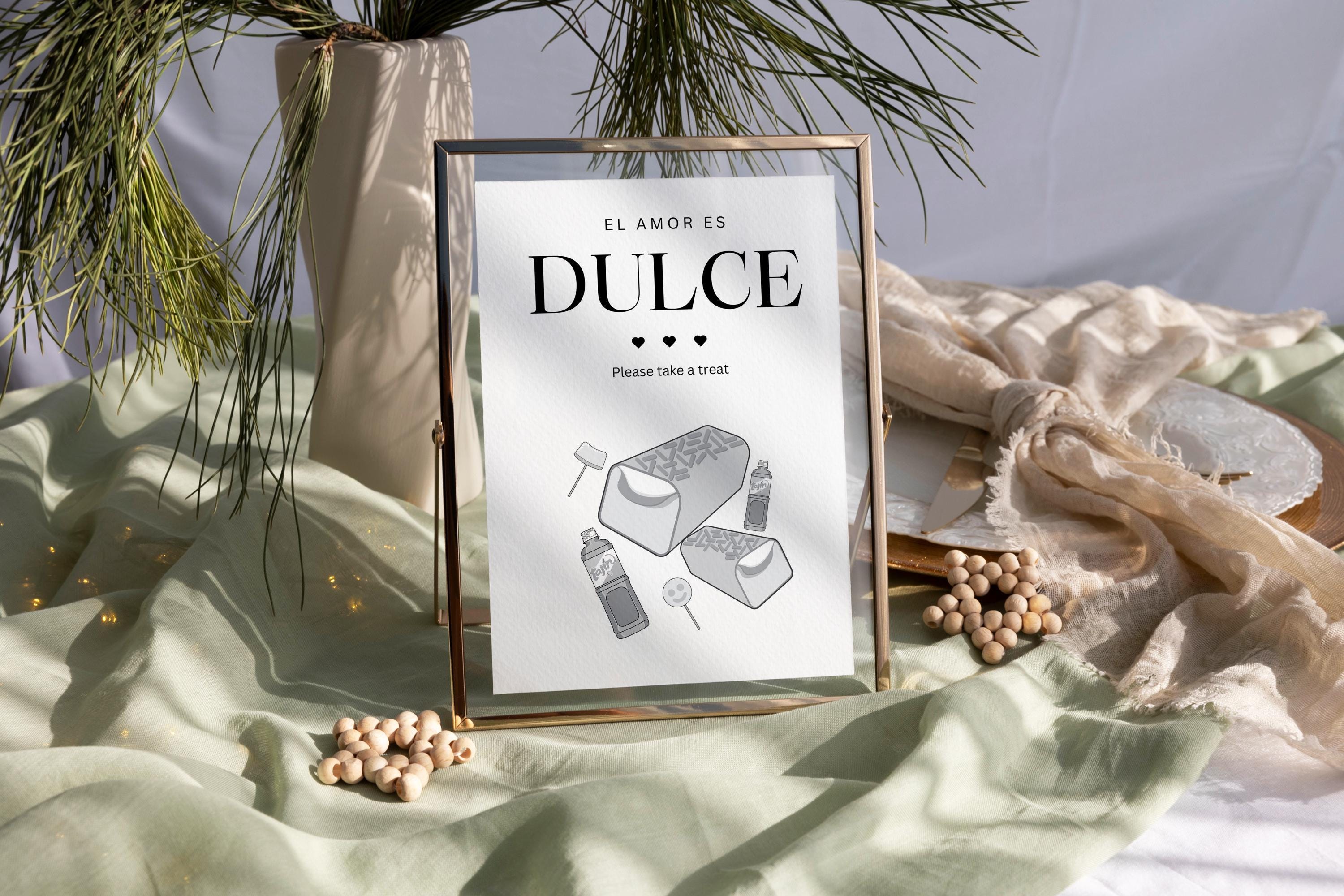 8x10 Dulce Table Sign Template, Wedding Candy Bar Sign, Sweet Table ...