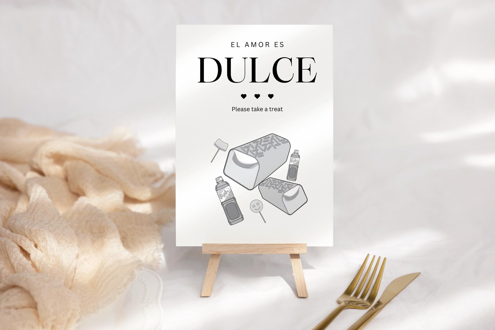 8x10 Dulce Table Sign Template, Wedding Candy Bar Sign, Sweet Table ...