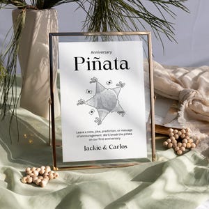 Piñata Table Sign Template: Fun Wedding Activity (digital Download) - Etsy