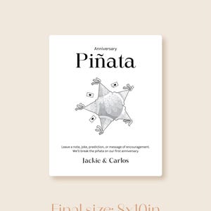 Piñata Table Sign Template: Fun Wedding Activity (digital Download) - Etsy