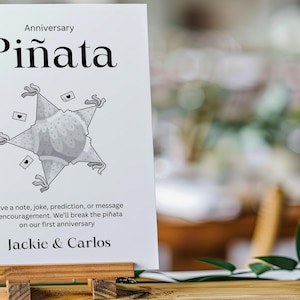Piñata Table Sign Template: Fun Wedding Activity (digital Download) - Etsy