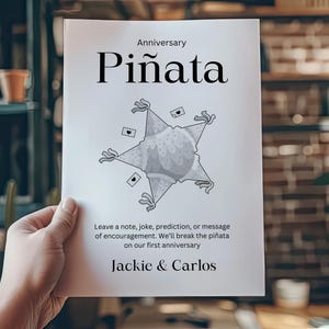 Piñata Table Sign Template: Fun Wedding Activity (digital Download) - Etsy