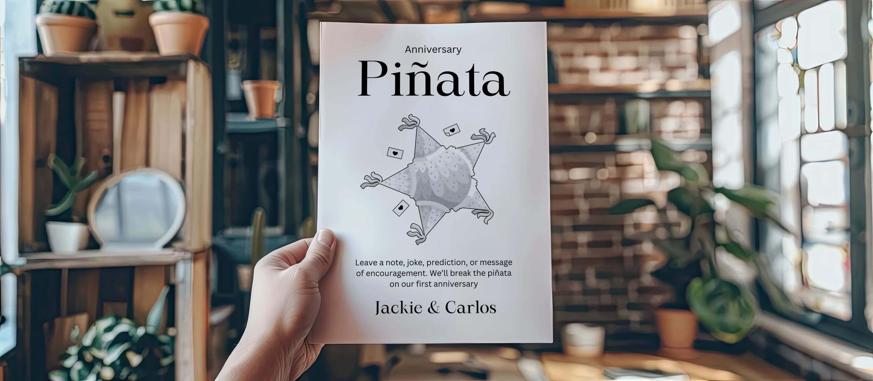 8x10 Piñata Table Sign Template, Piñata Decor Wedding, Fun Wedding ...