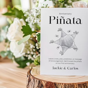 Piñata Table Sign Template: Fun Wedding Activity (digital Download) - Etsy