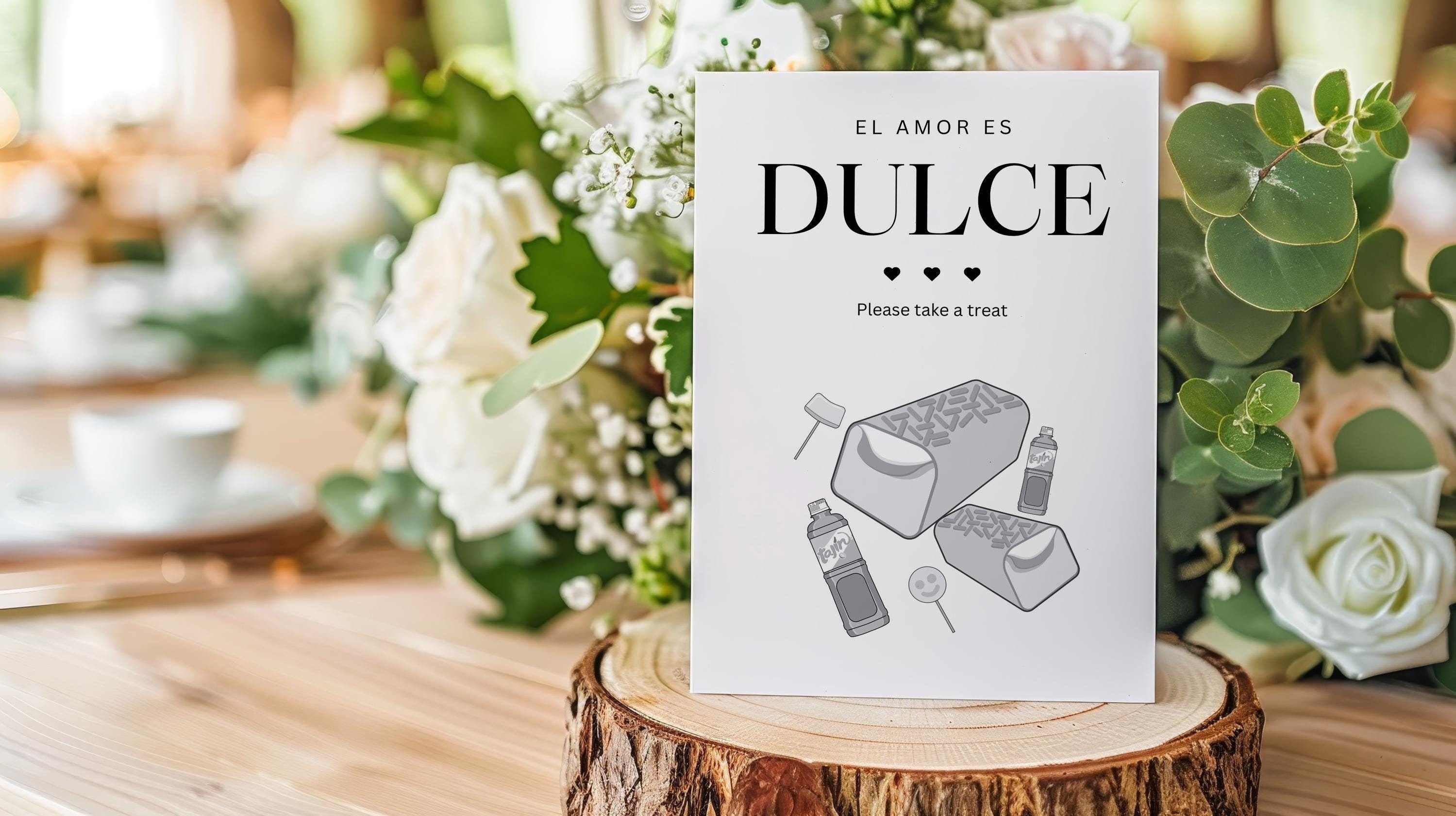 8x10 Dulce Table Sign Template, Wedding Candy Bar Sign, Sweet Table ...