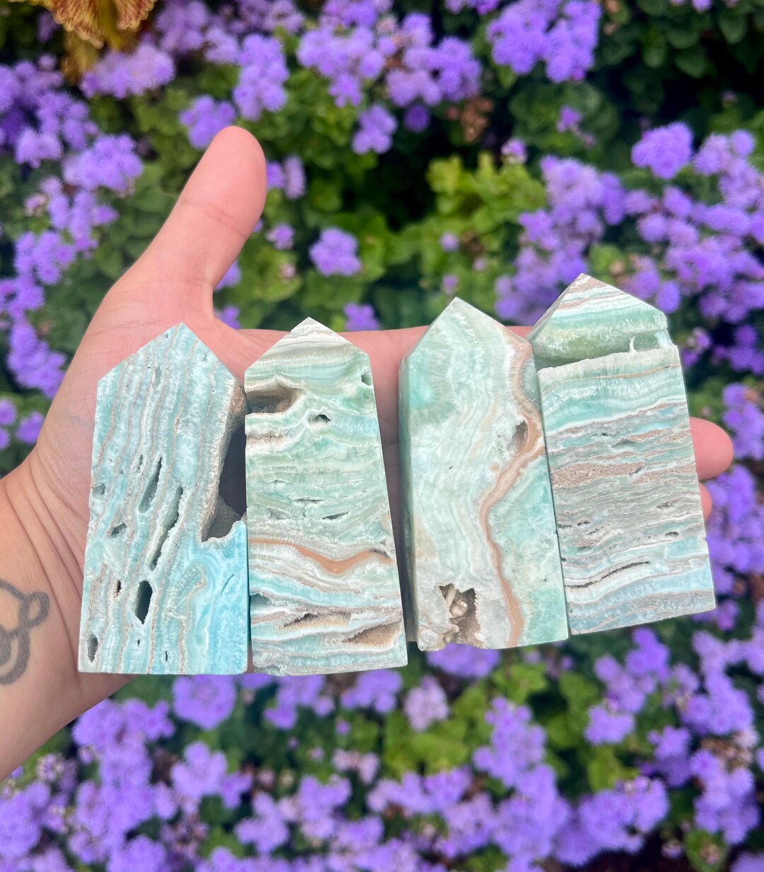 Druzy Hemimorphite Small Crystal Tower! Perfect Gift for Crystal Lovers ...