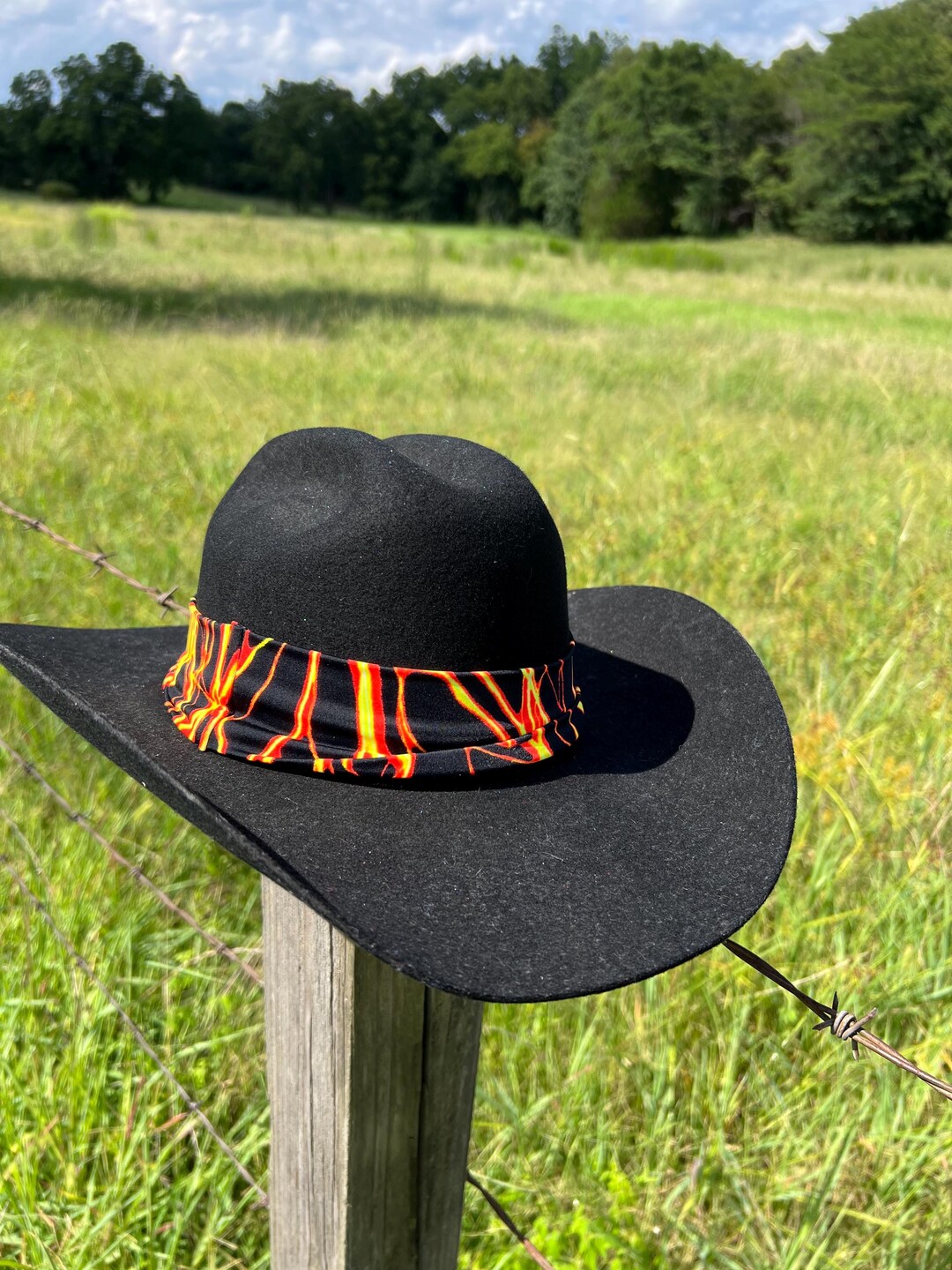 Orange Lightning Hat Band - Etsy