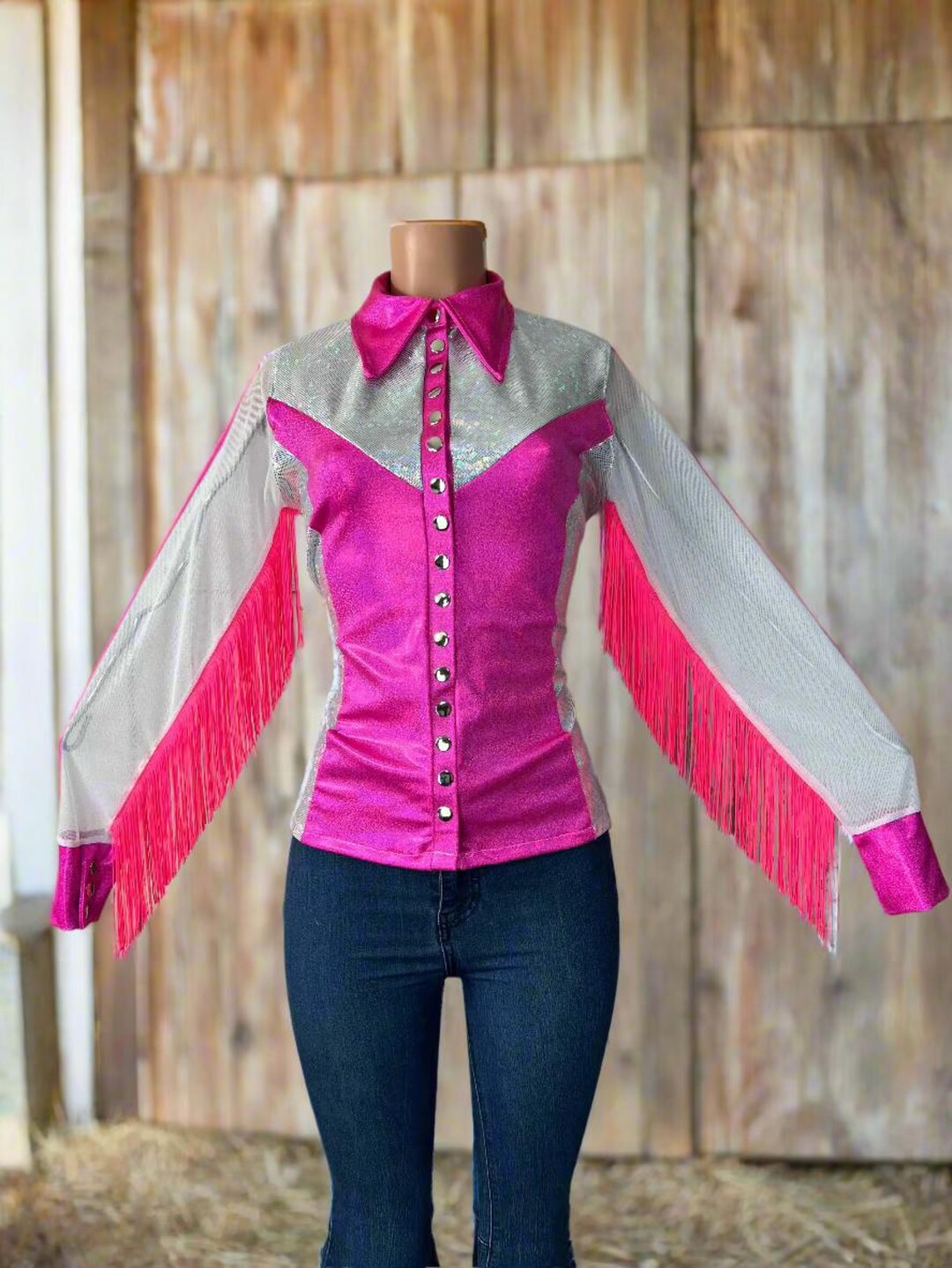 Sugar Rush Mesh Sleeve Full Separating Snap Front and Snap Cuffs Kids ...