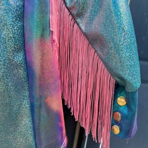 Seafoam Sparkly Rodeo Shirt With Full Separating Front Zipper and Snap ...