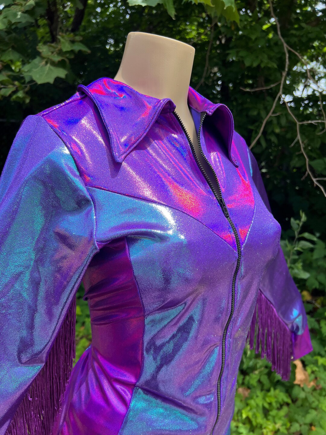 Purple Power Rodeo Shirt With Full Separating Front Zipper and Snap ...