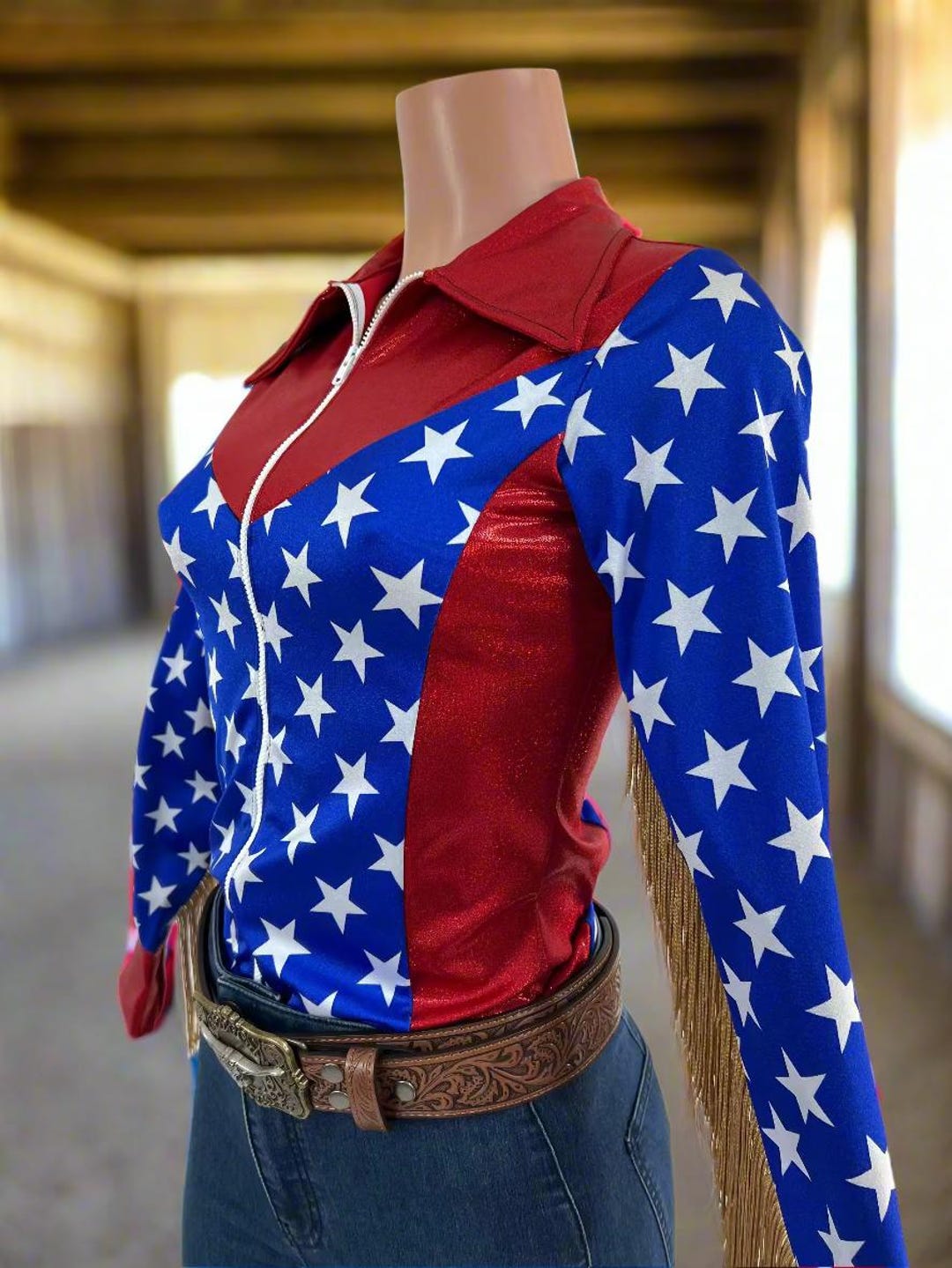 Firecracker Rodeo Shirt With Full Separating Front Zipper and Snap ...
