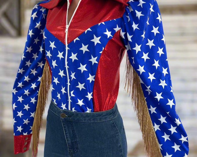 Red Patriotic Western Shirt, Women's Western Shirt , Bling Western ...