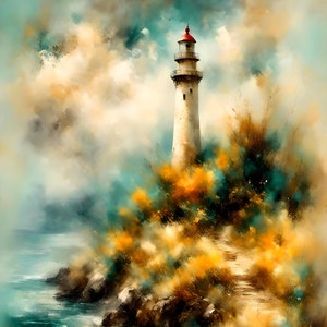 A Lighthouse Collection Digital Download Digital Print 5 Images JPEG HD Wall Art Decor Hope ...
