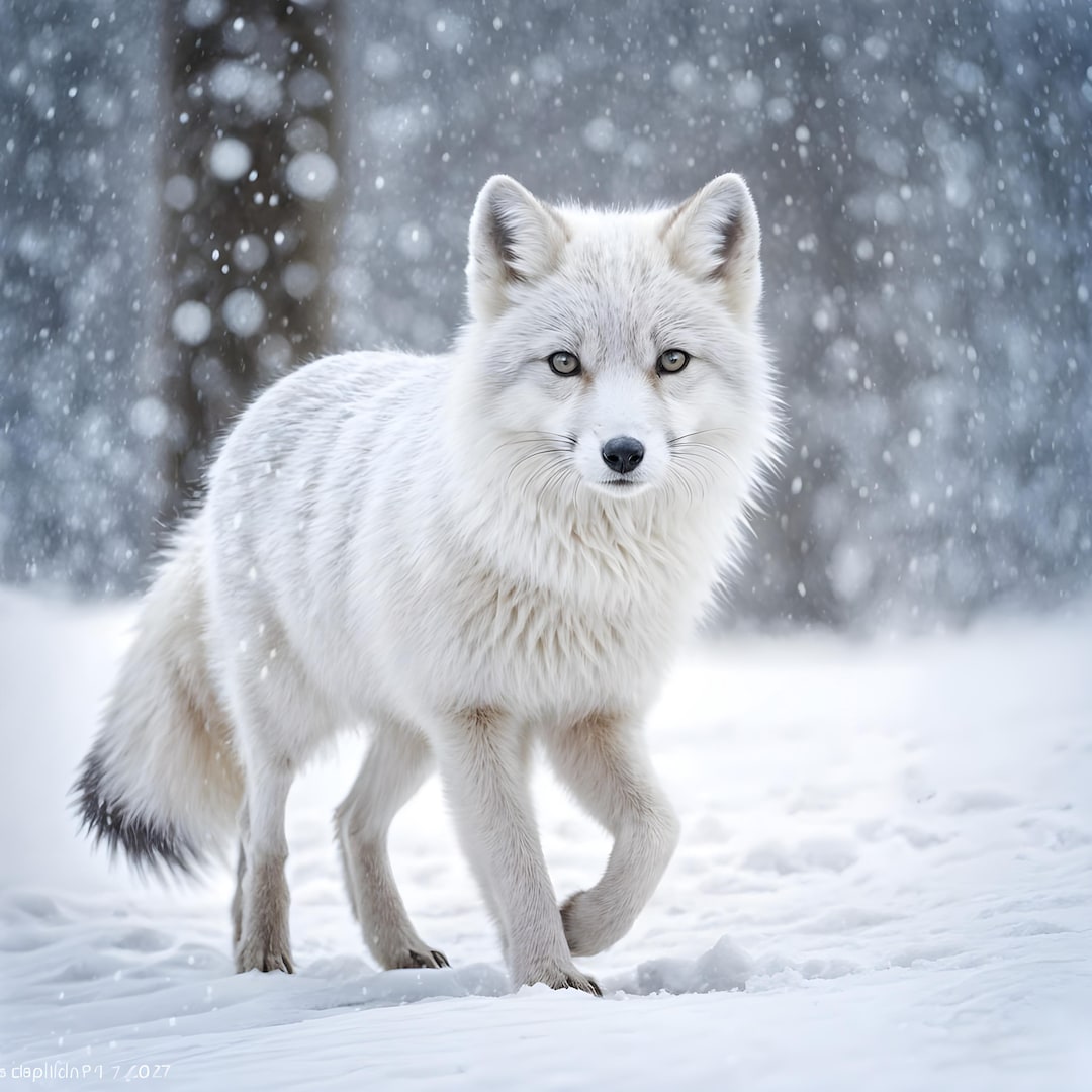 Arctic Fox Art Print Digital Download Digital Print 1 Image JPEG HD ...