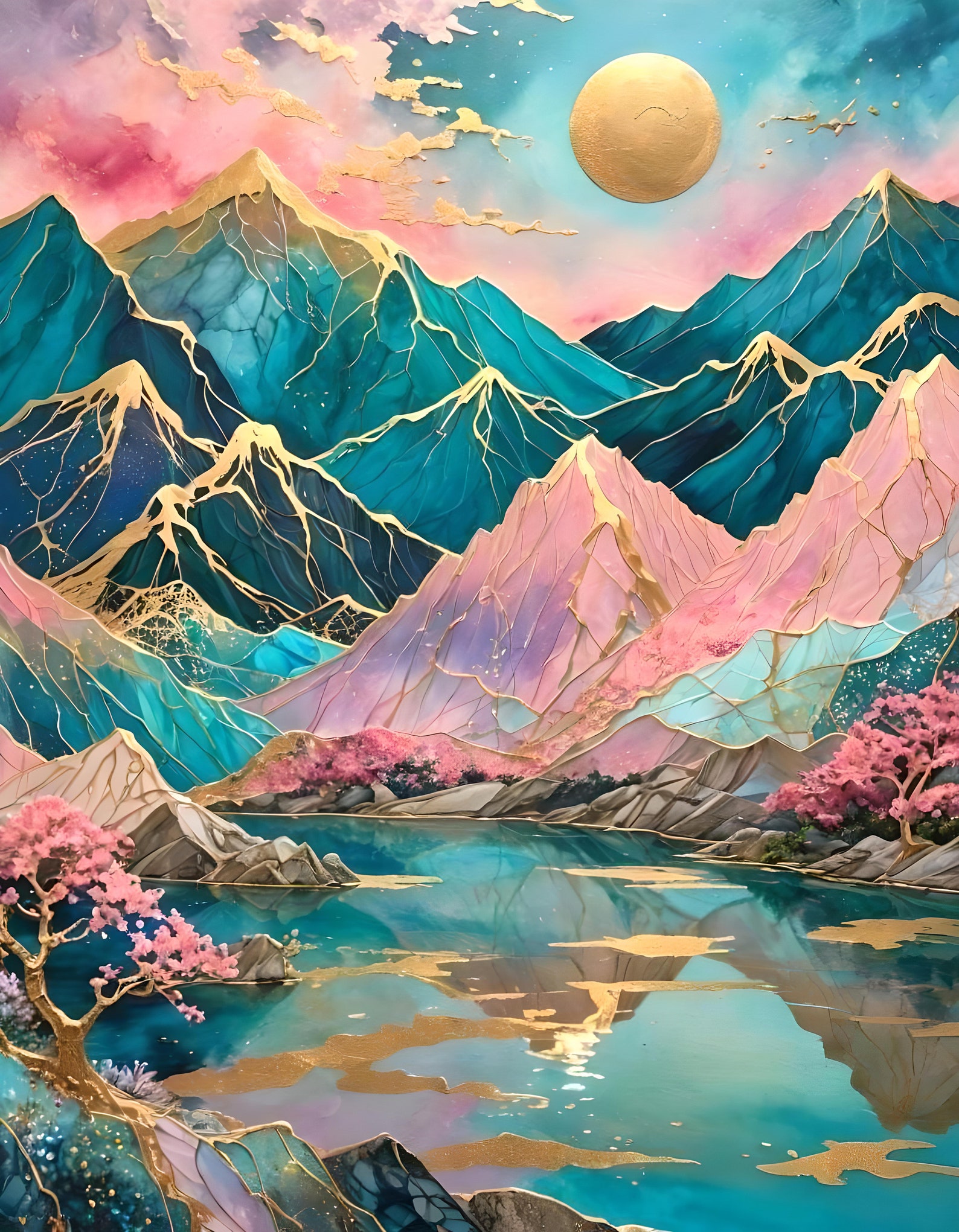 Beautiful Kintsugi Landscape Collection | Digital Download | Digital ...