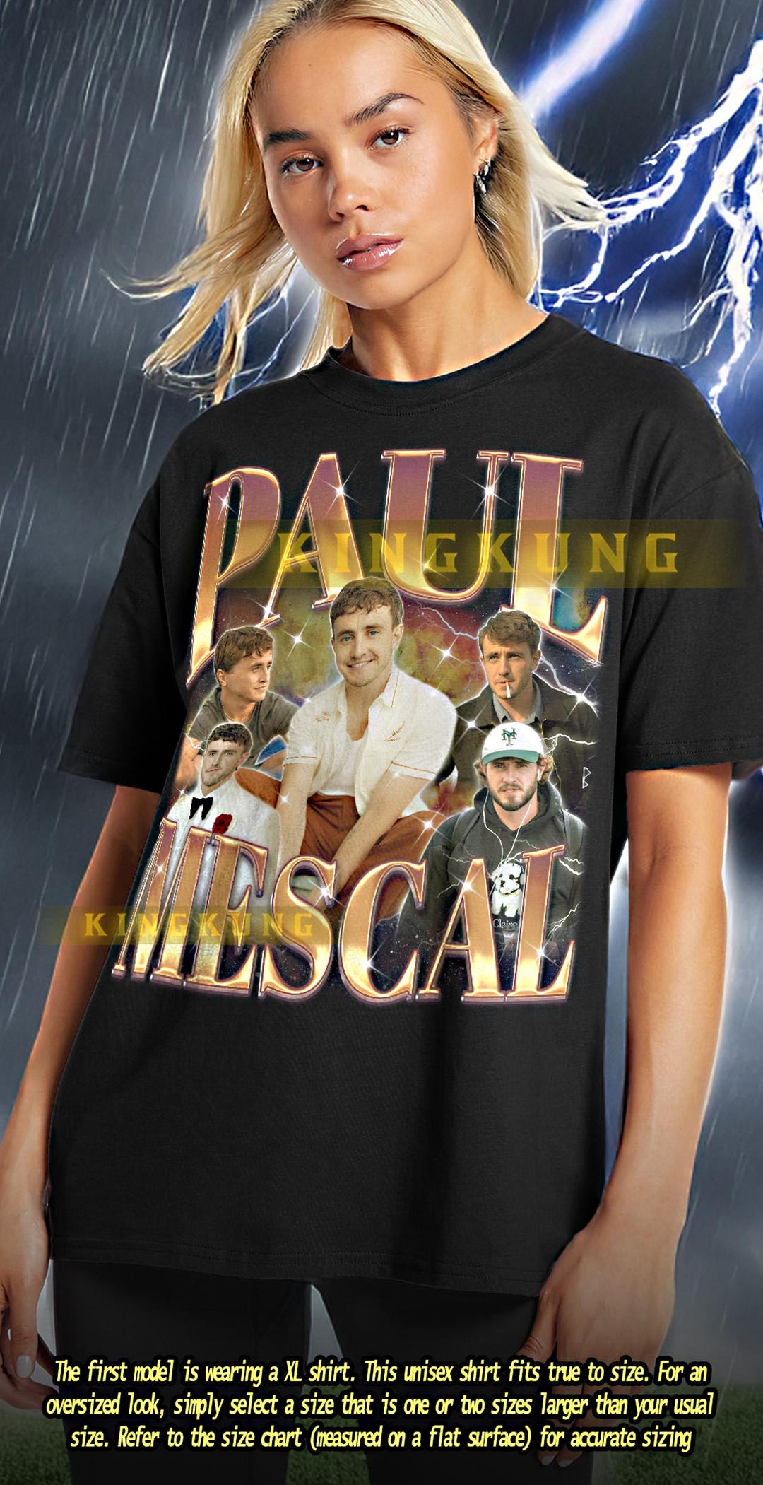 PAUL MESCAL Shirt | Paul Mescal Retro Tees, Paul Mescal Bootleg Tshirt ...