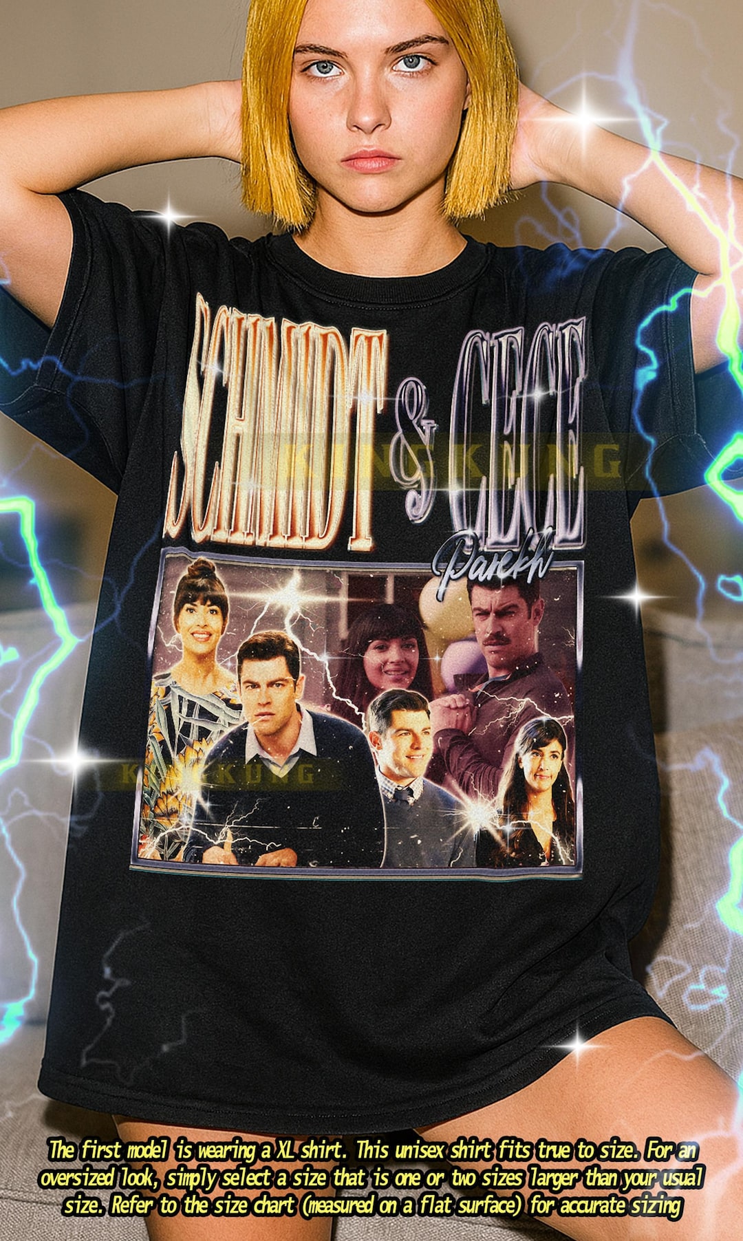 Schmidt Cece Parekh Vintage 90s Tv T-shirt, Schmidt Cece Parekh Retro ...