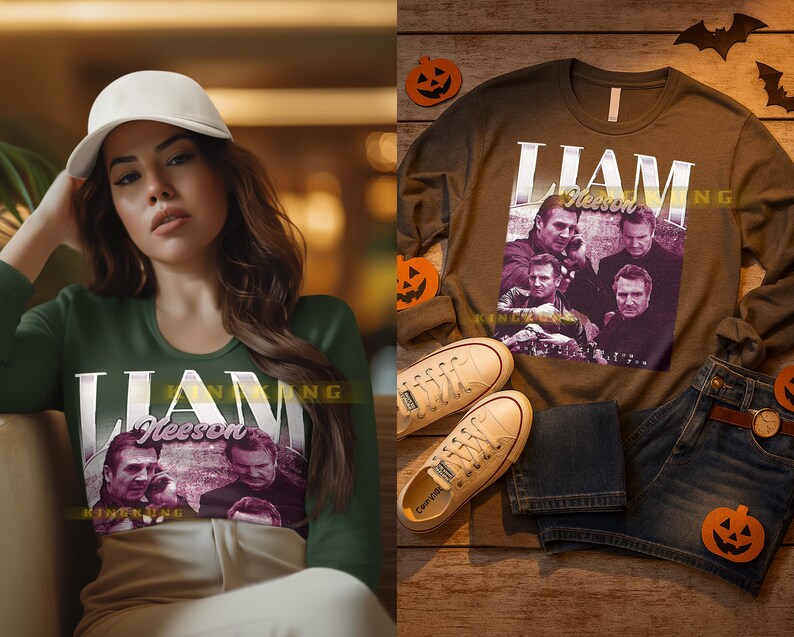 LIAM NEESON Vintage Shirt, Liam Neeson Homage Tshirt, Liam Neeson Fan ...