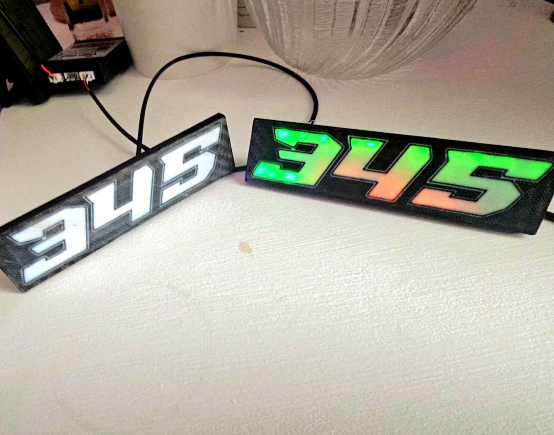 Custom RGB 345 Car Badge Multi-color LED Illuminated Emblem - Etsy