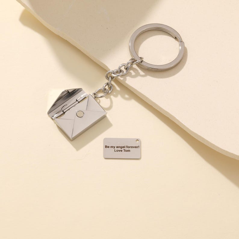 Custom Engraved Keychain With Love Words Inside - Etsy