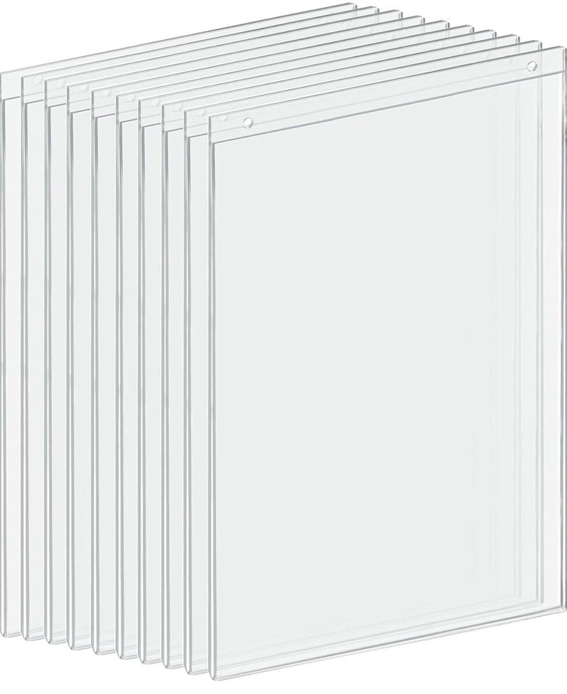11x17 Wall U-frame Sign Holder Set of 10 - Display Stand for Posters ...