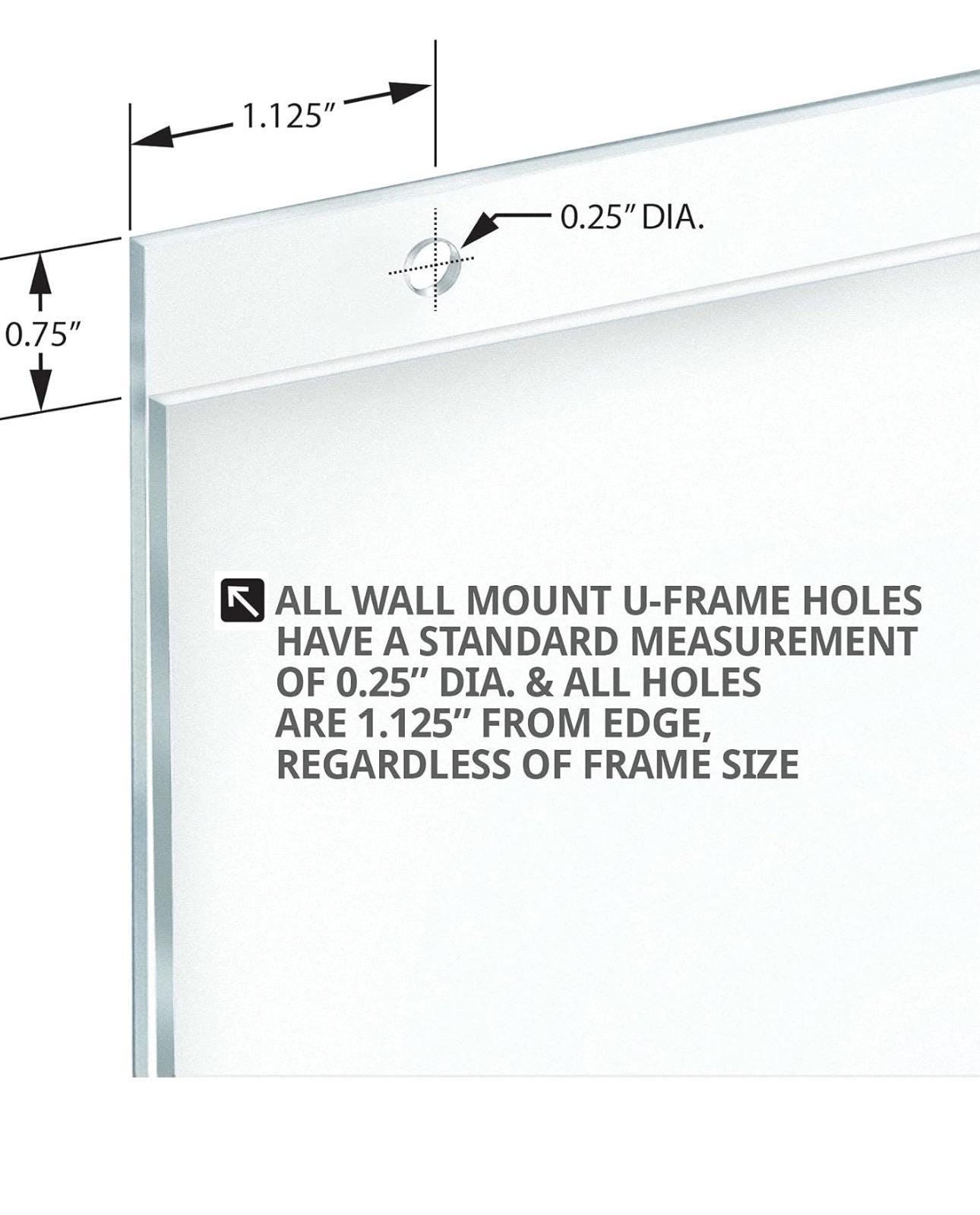 11x17 Wall U-frame Sign Holder Set of 10 - Display Stand for Posters ...