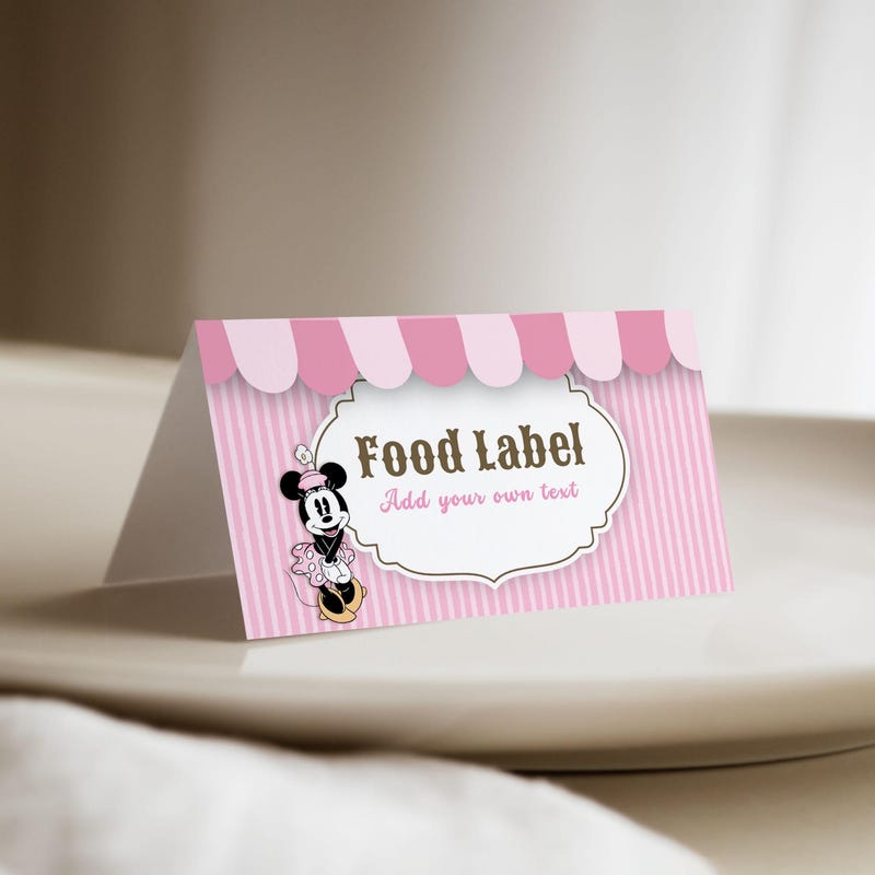 Minnie Food Labels - Etsy