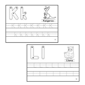 26 ABC Animal Themed Tracing Worksheets. Preschool- Kindergarten ...