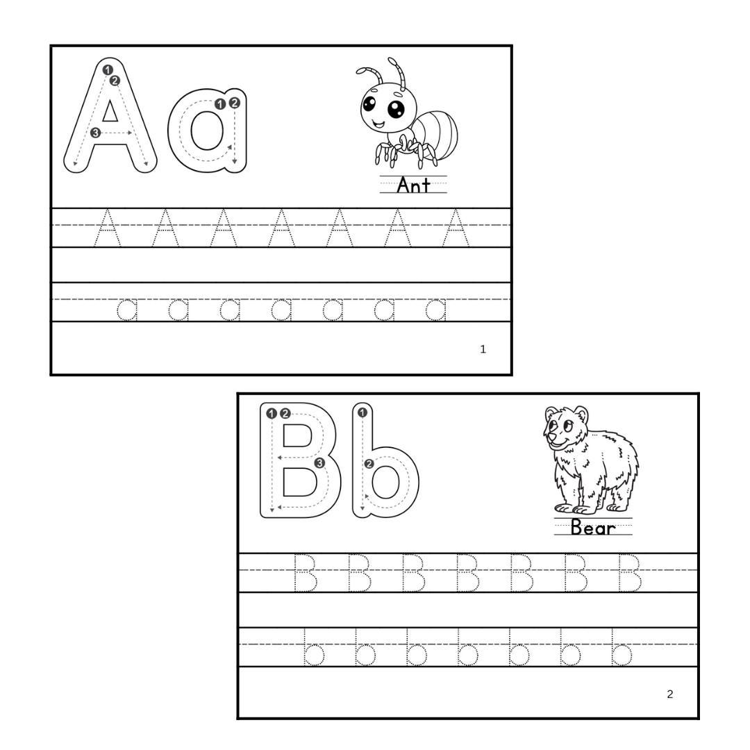 26 ABC Animal Themed Tracing Worksheets. Preschool- Kindergarten ...