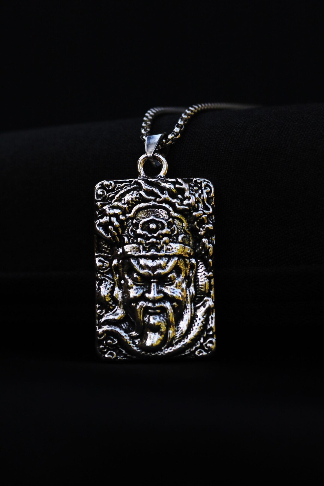Samurai Pendant on Stainless Steel Chain, Chain With Pendant for Men ...