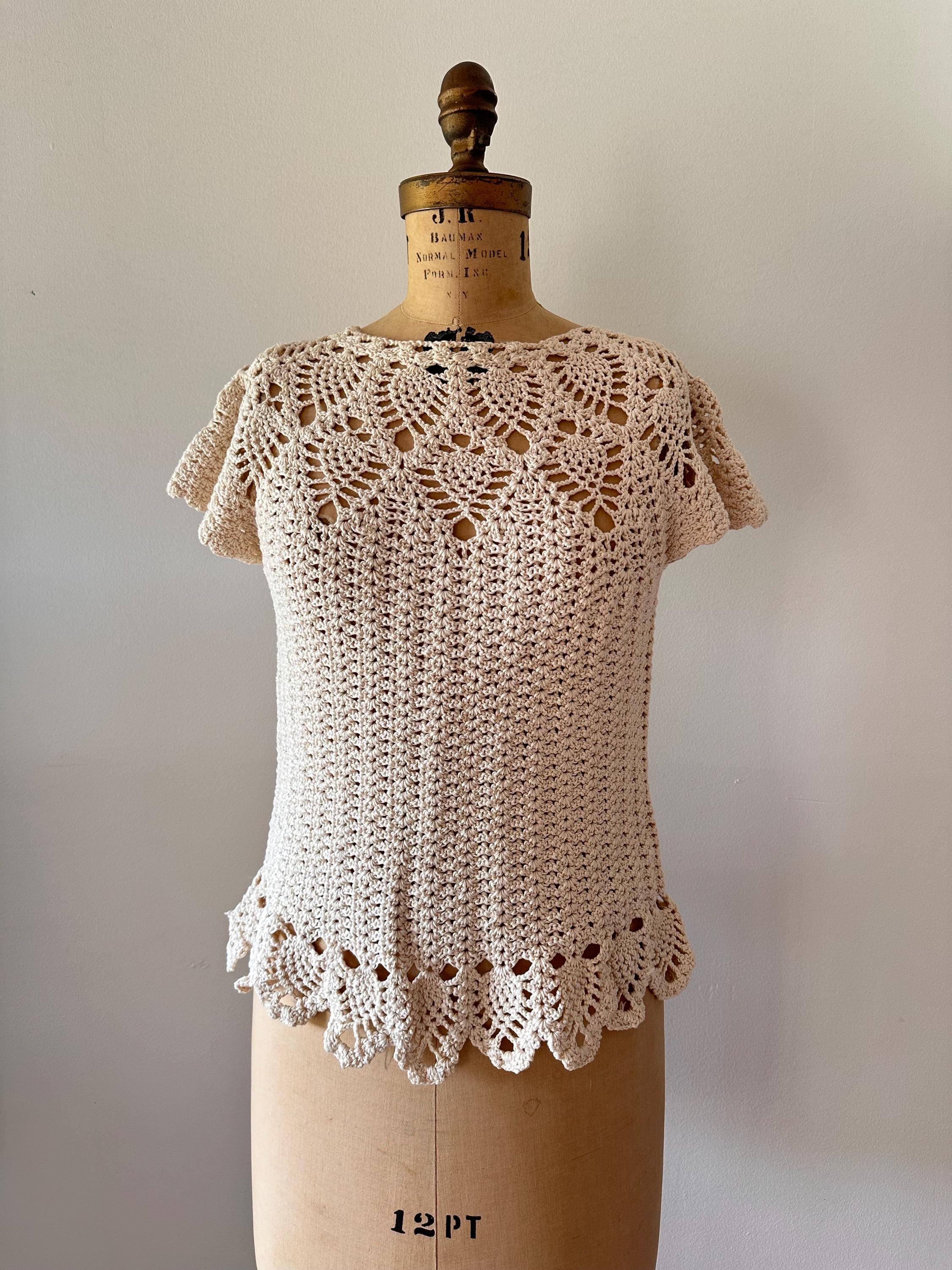 Vintage Crochet Top - Etsy