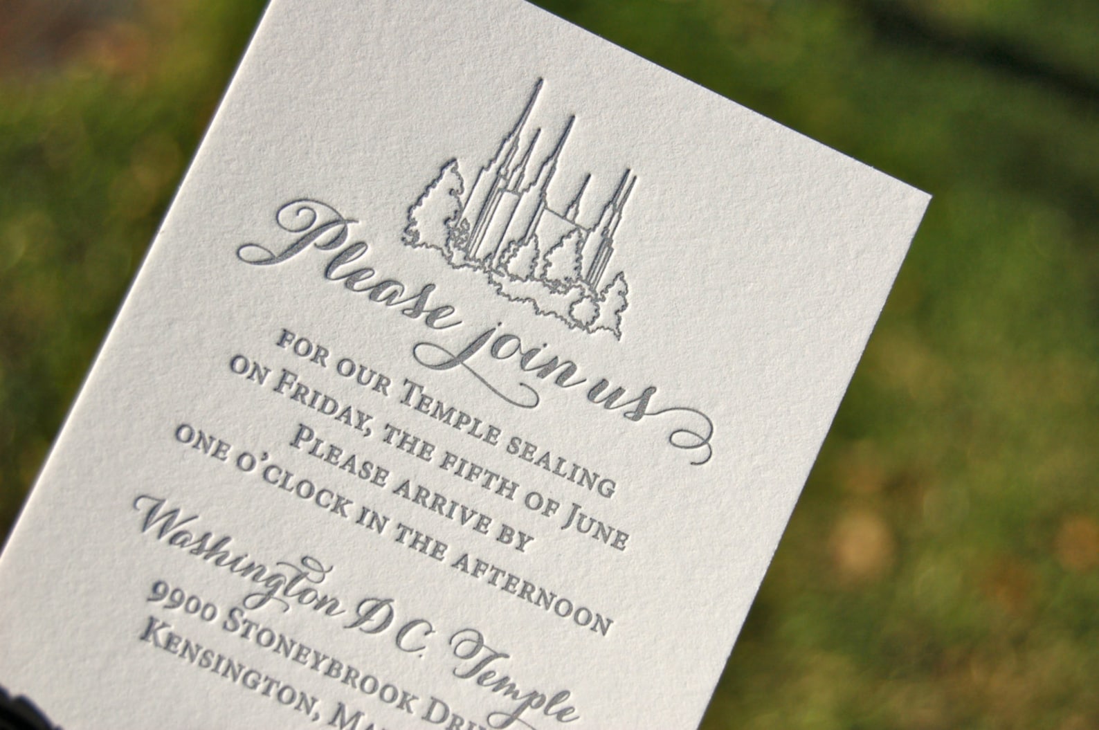 LDS Wedding Invitations Letterpress Wedding Invitations - Etsy