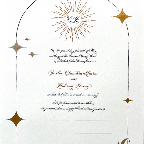 Moon Certificate - Etsy