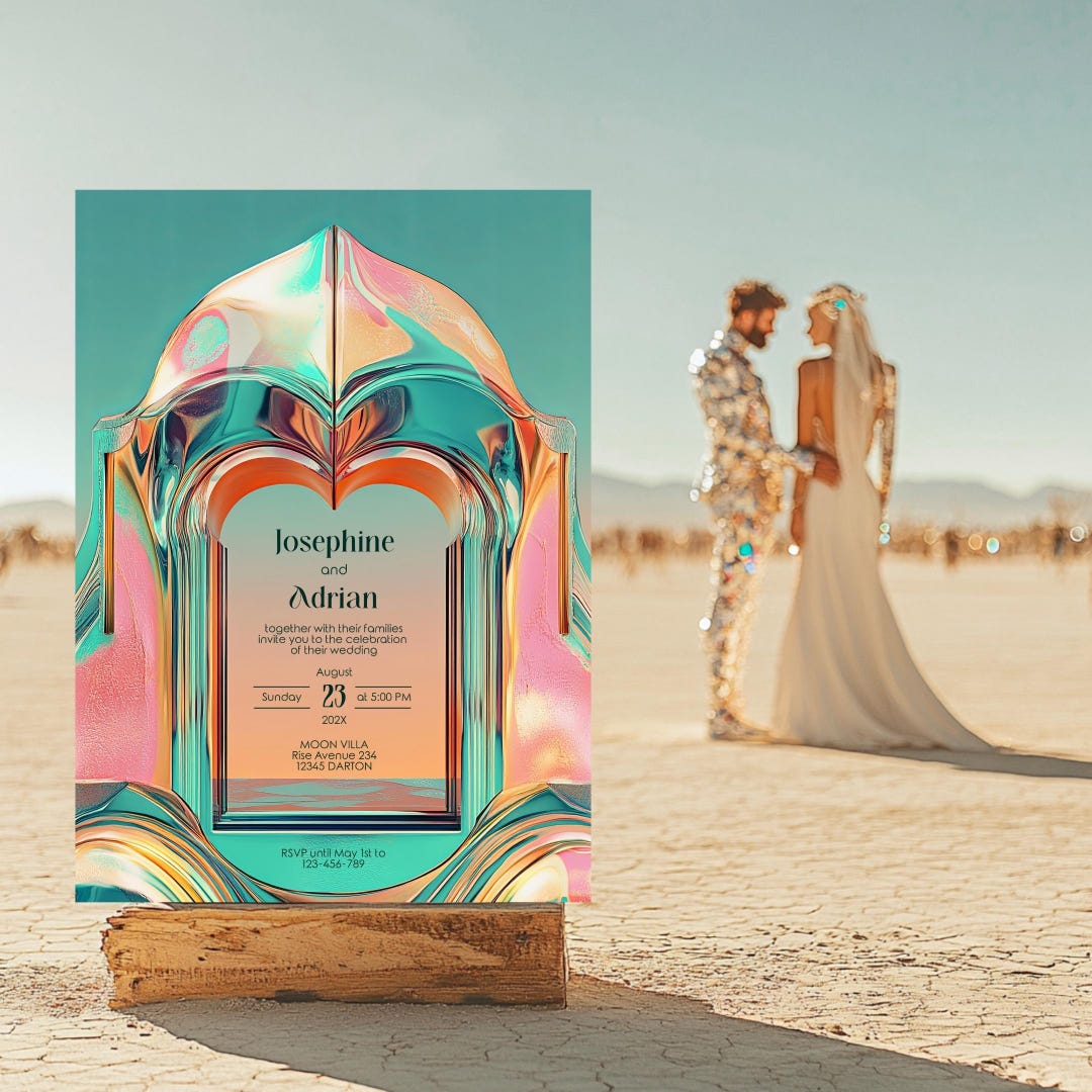 Desert Festival-inspired Wedding Invitation – Iridescent Avant-garde ...
