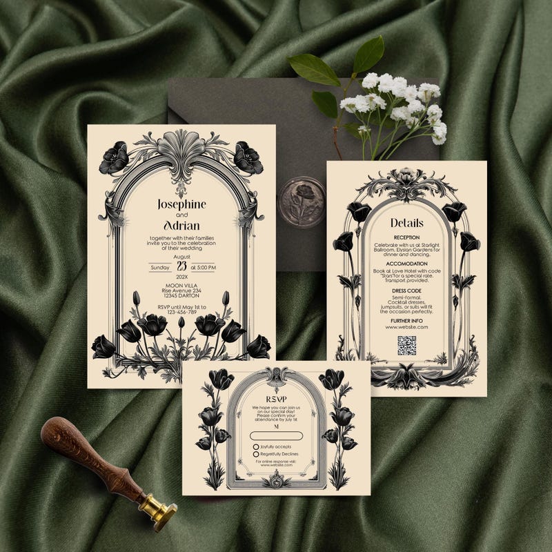 Baroque Invitation - Etsy