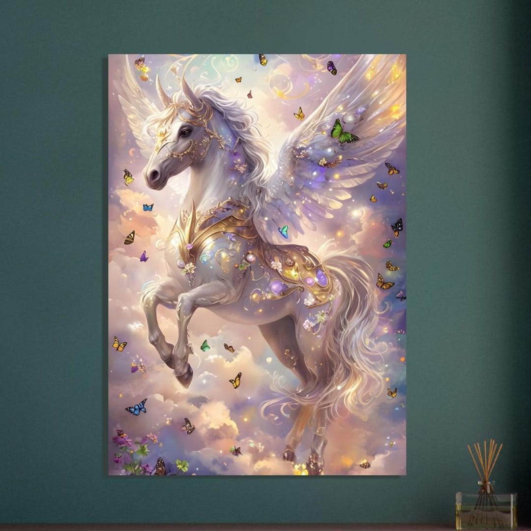 Majestic Pegasus Fantasy Art Print | Unique Housewarming & Birthday ...