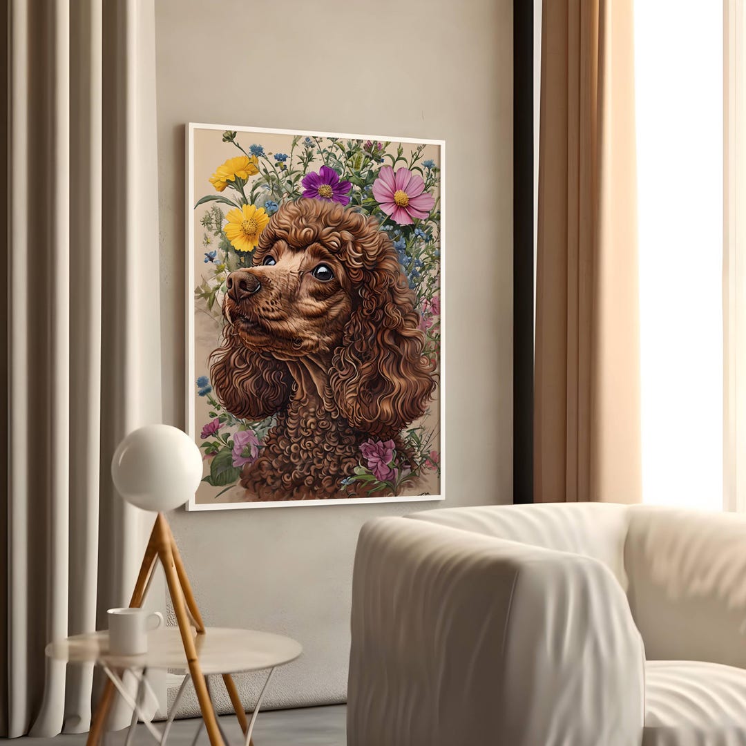 Coquette Poodle Art Print Wall Decor Poodle Poster Print Cute Poodle ...