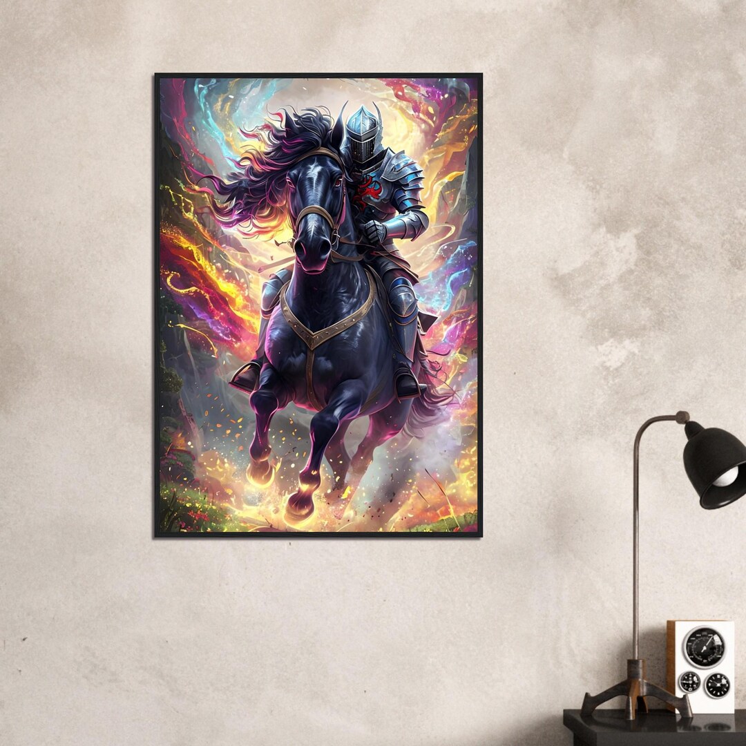 Enchanting Knight Fantasy Wall Art Framed Poster Ready to Hang Wall ...