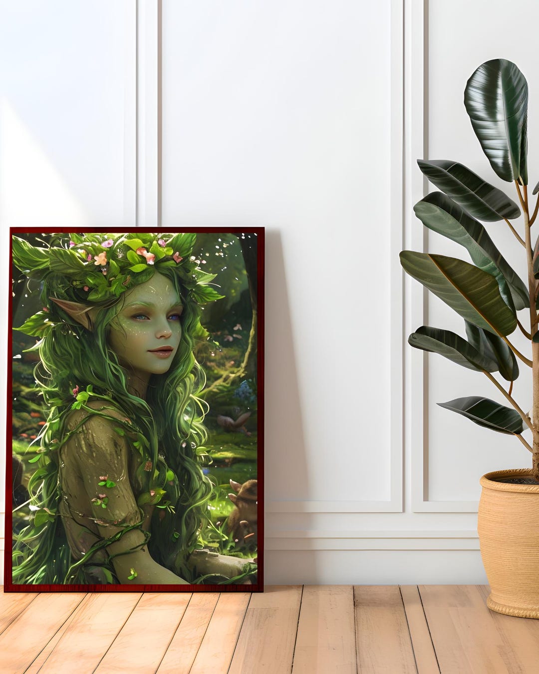 Nature Fae Art Print Forest Spirit Mystical Fantasy Digital Download ...