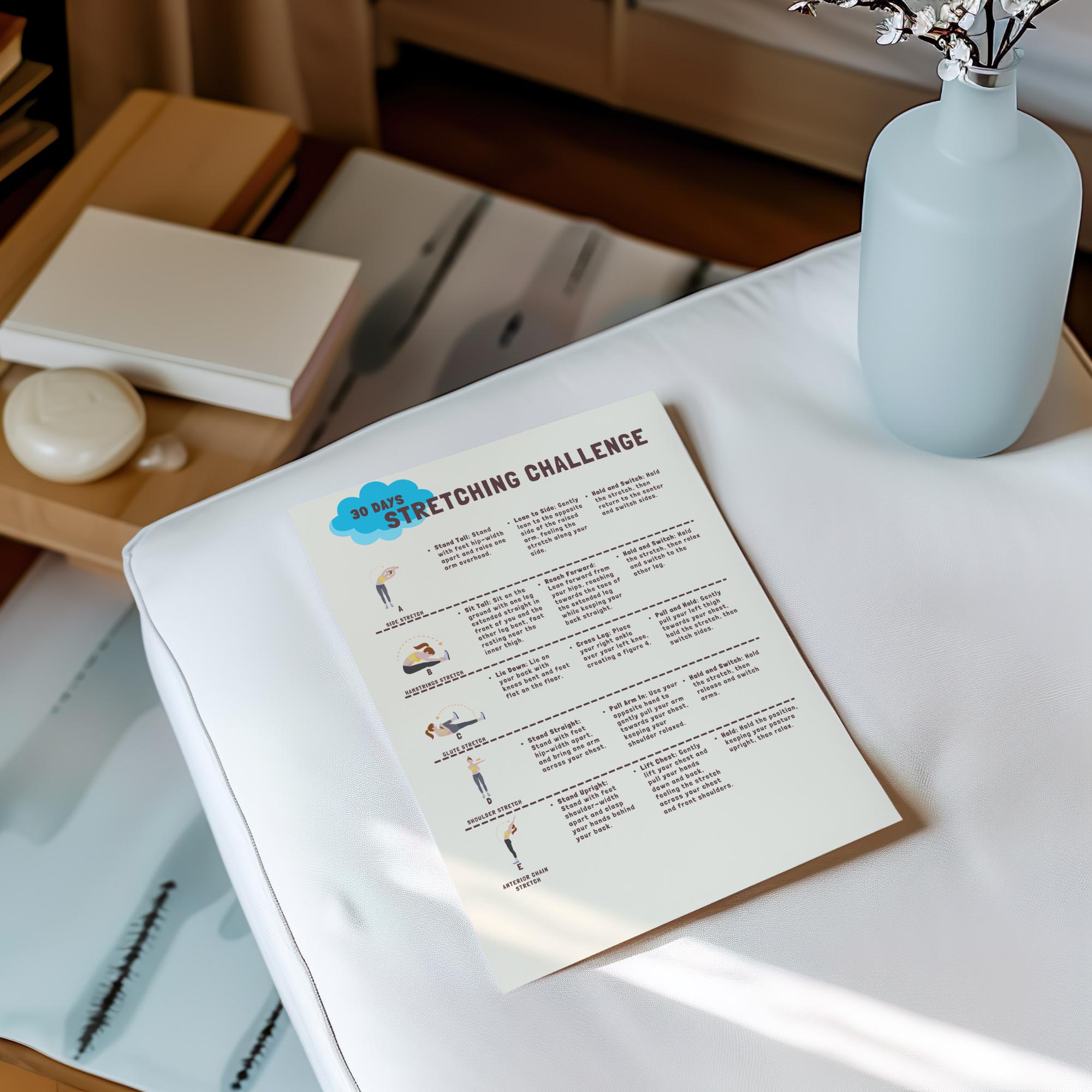 30 Day Stretching Challenge for Flexibility & Strength | Daily Workout ...