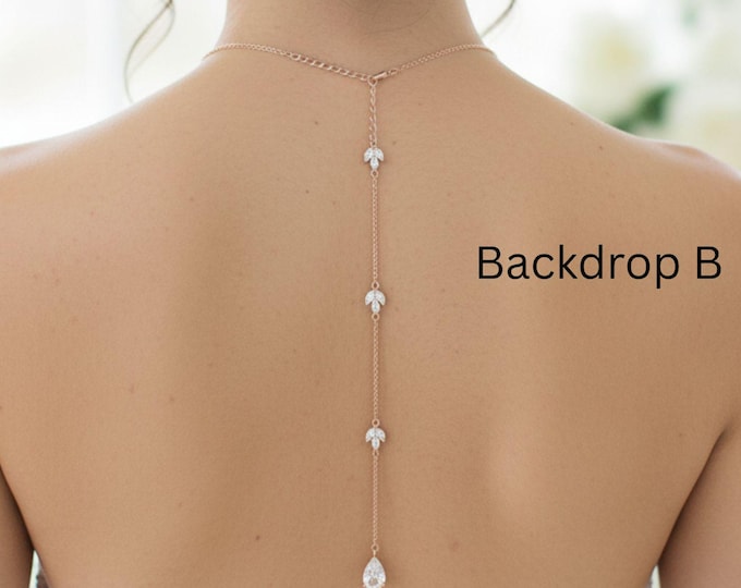 Bridal Backdrop Back Drop Addition, Add a Backdrop, Back Necklace, Back ...