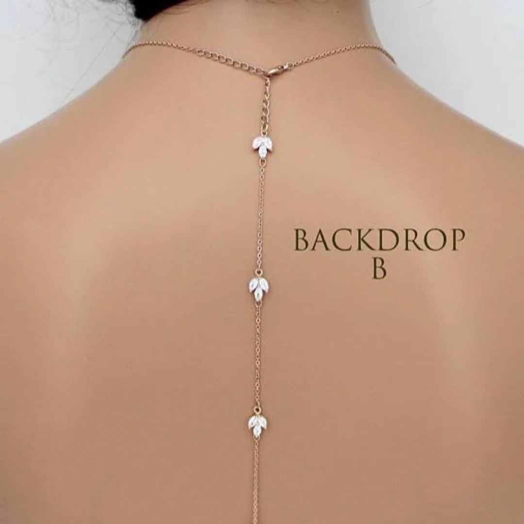 Bridal Backdrop Back Drop Addition Add a Backdrop Back Necklace Back ...