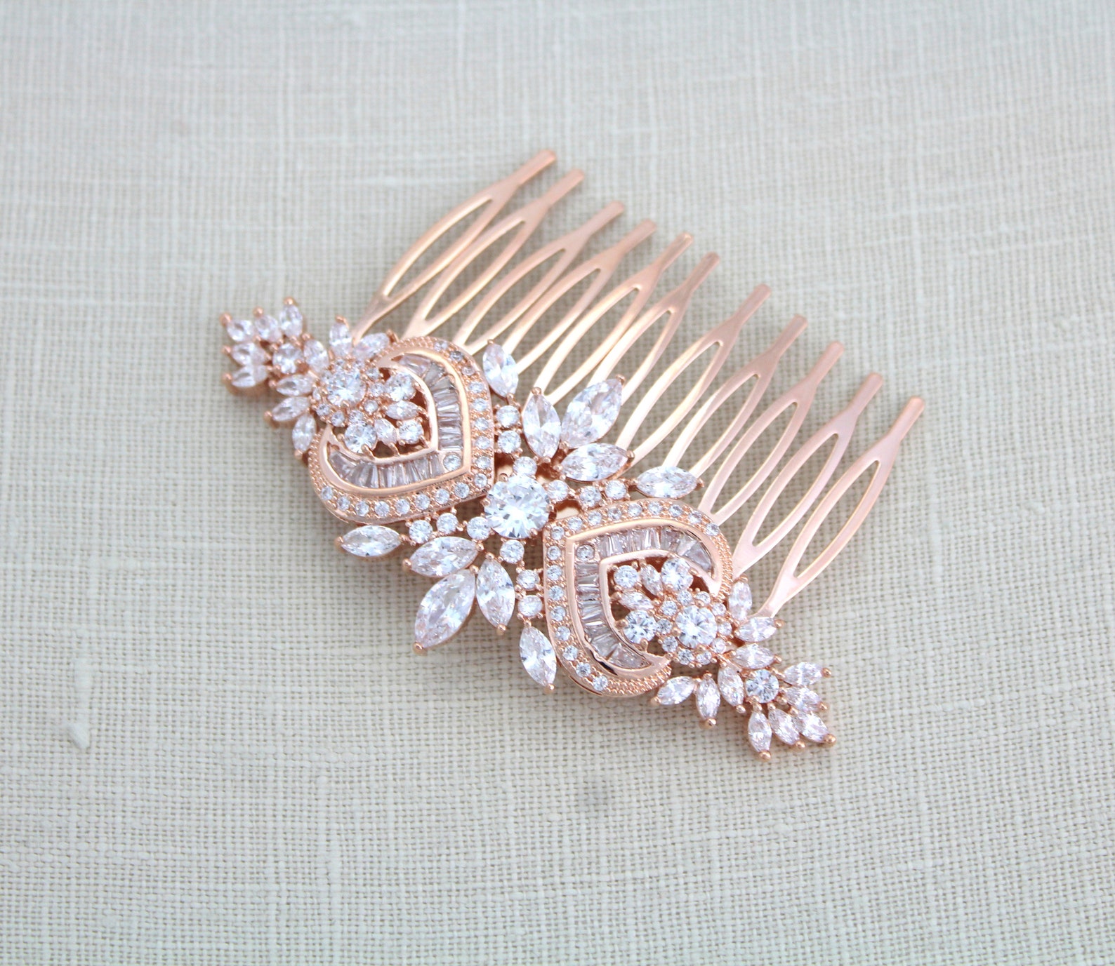 Rose Gold Hair Comb Wedding Hair Accessory Bridal Hair Comb Wedding ...