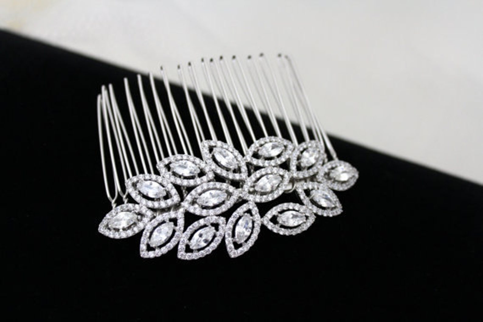 Rose Gold Hair Comb Rose Gold Wedding Headpiece Crystal Leaf Etsy Uk