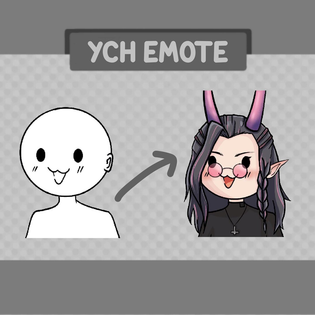 YCH Custom Emote for Twitch Streamers, Vtubers - Etsy