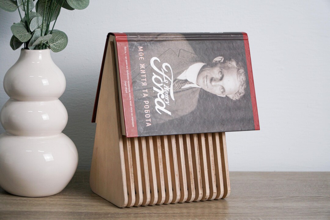 Wooden Book Stand & Bookmark | Reading Organizer | Plywood Book House ...