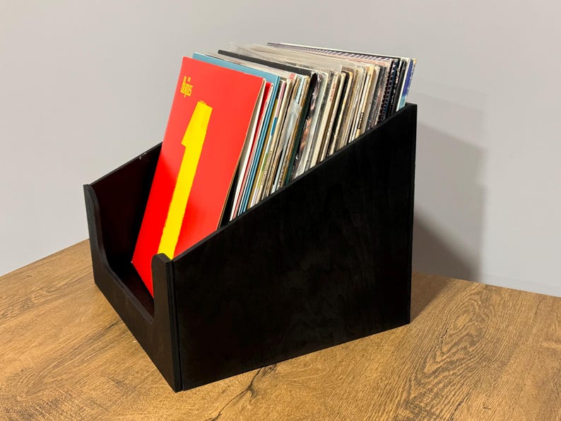 Minimalist Vinyl Record Storage Stand, Birch Organizer, Custom Colors ...